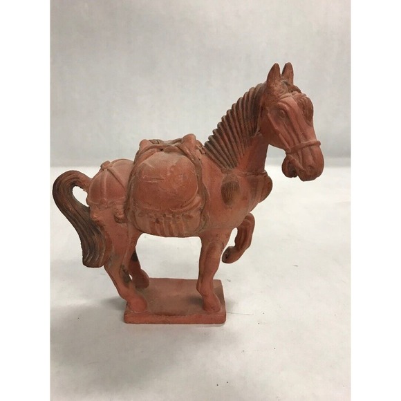 Unbranded | Accents | Vintage Figurine Clay Horse Statue Prancing Asian ...